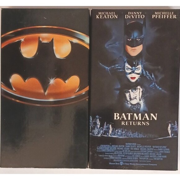 Media | Vhs Dc Comics Batman Batman Returns 2 Vhs Set Michael Keaton Jack Nicholson | Poshmark